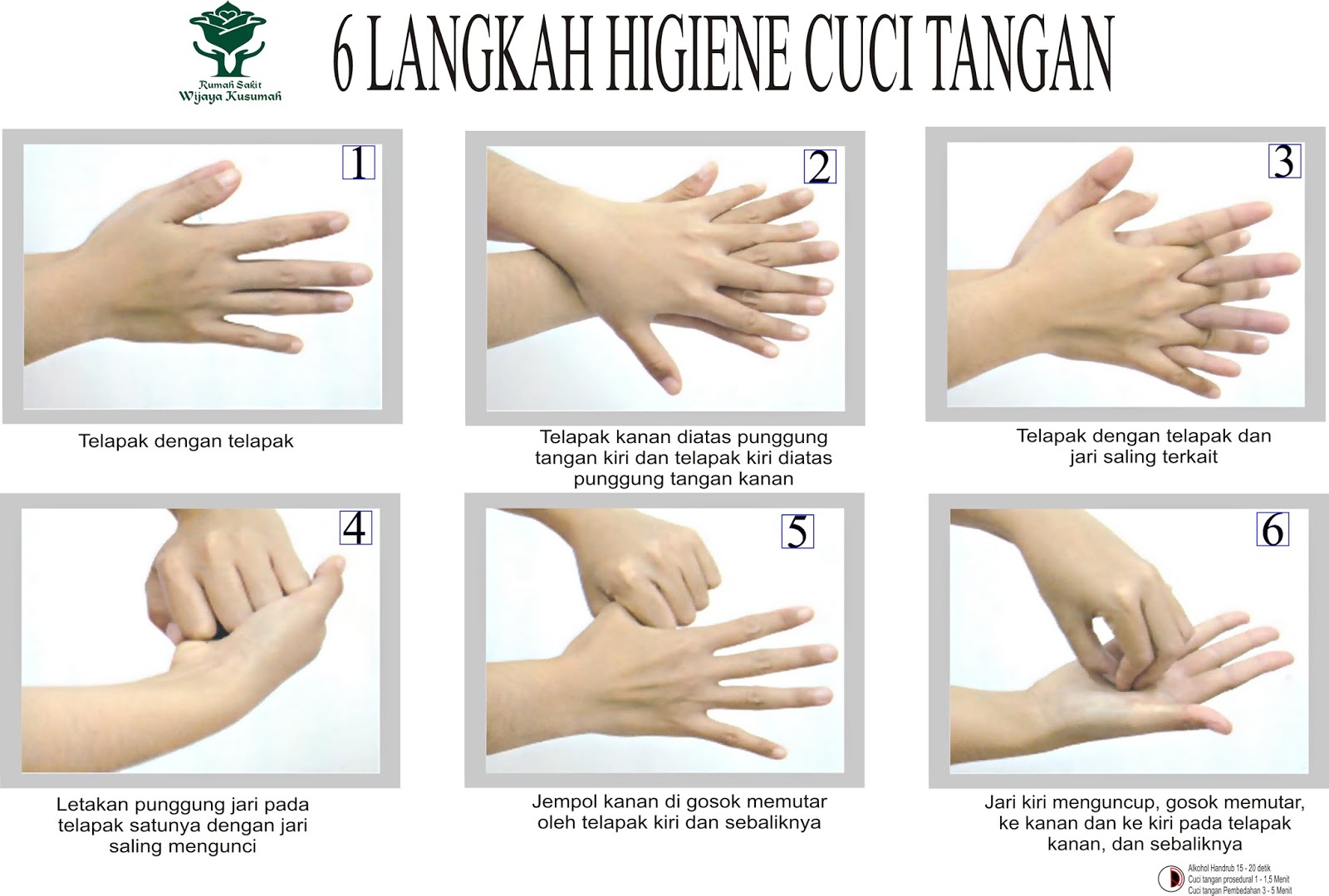 Cara Cuci Tangan 6 Langkah
