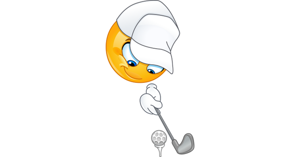 Golfing Smiley | Symbols & Emoticons
