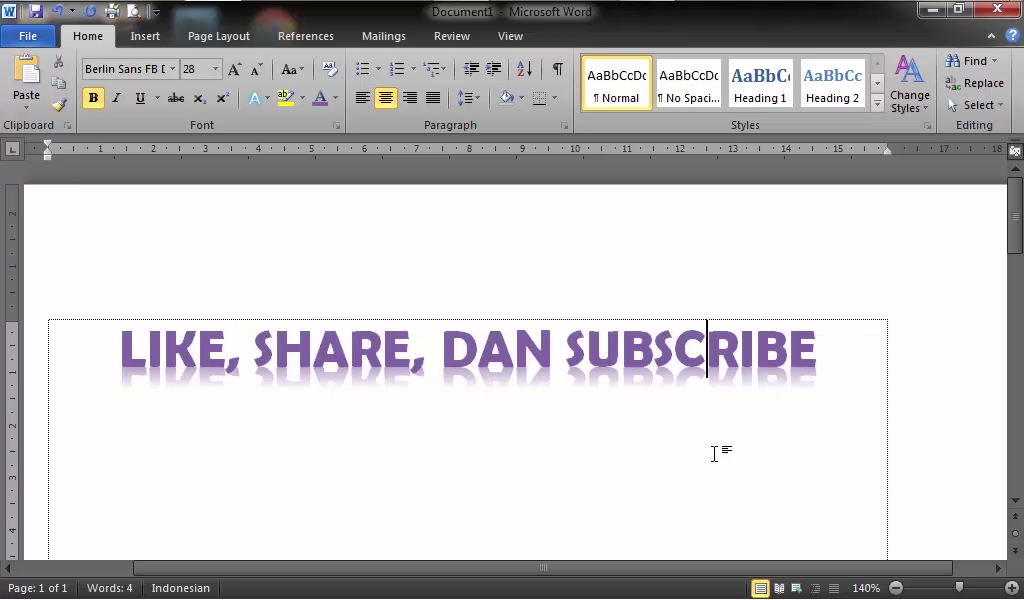 Cara Memberikan Efek Reflection (Pantulan Cermin) pada Tulisan di ...