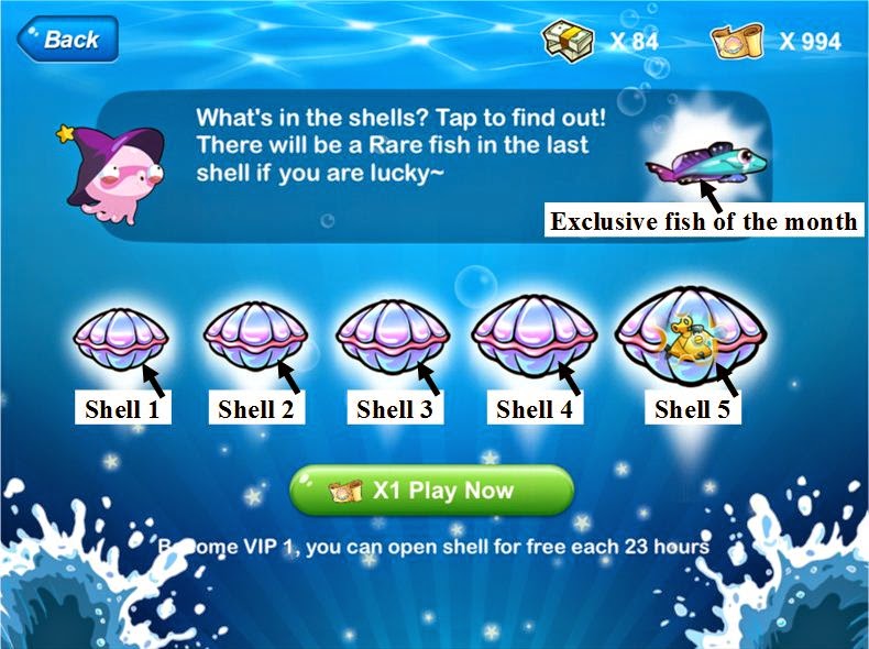 Happy Fish Tips (iOS Devices): Shell Game: Regular Shell Strategy