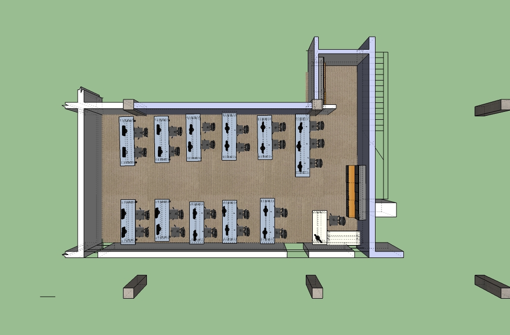 Design by Monica: SketchUp Rendering: Computer Lab