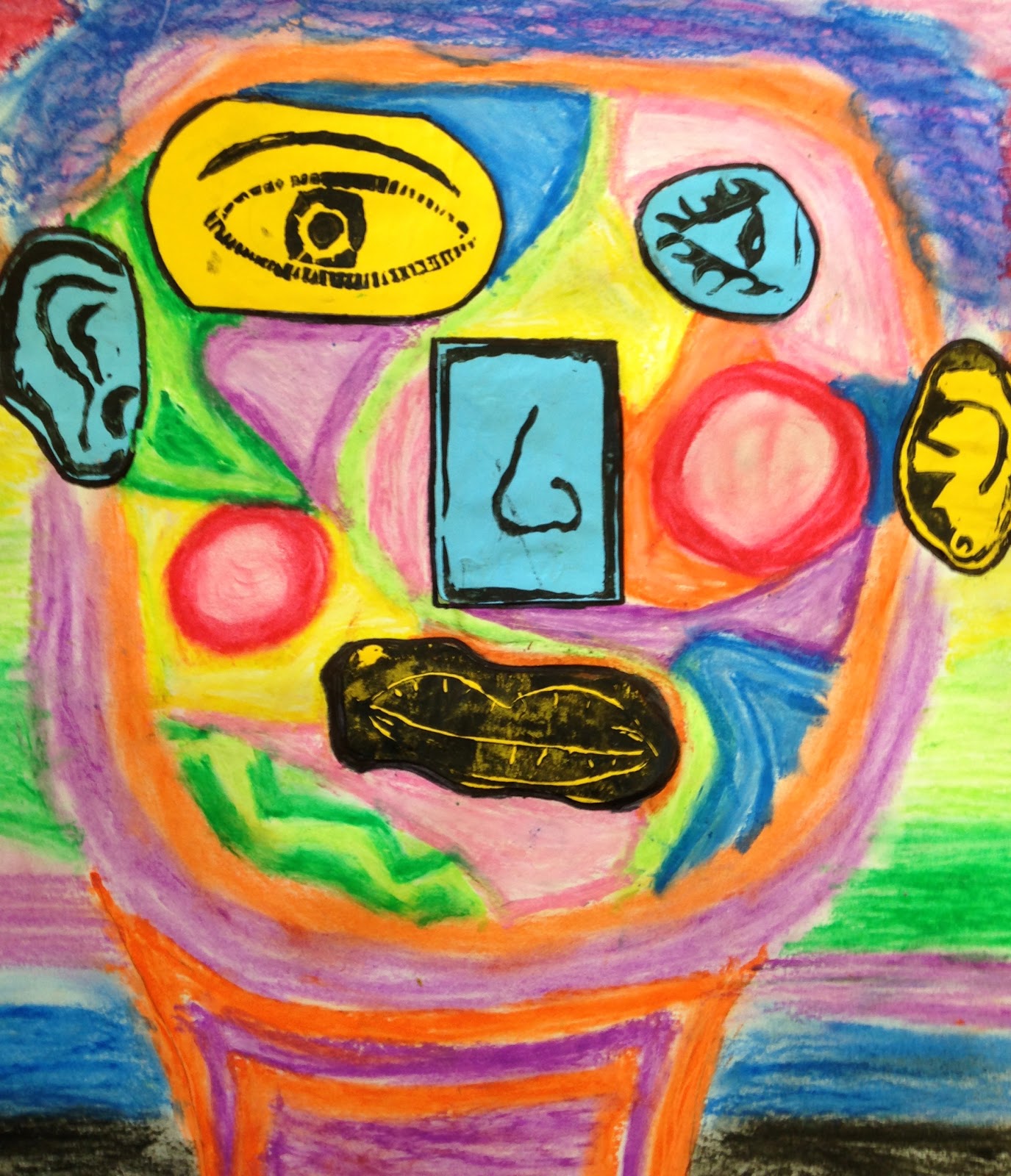 TCDS Art Department : 6th Grade Abstract Faces