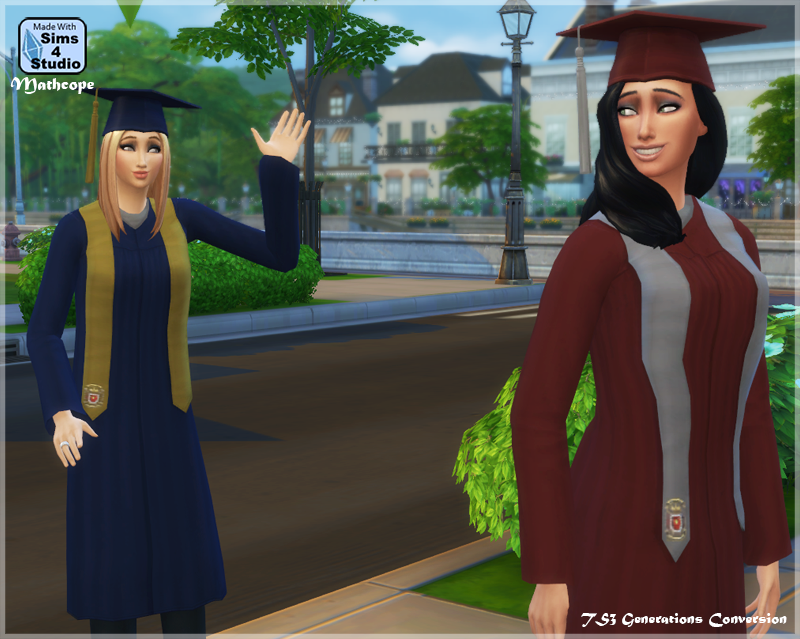My Sims 4 Blog: TS3 Graduation Outfit Conversion for Males and Females ...