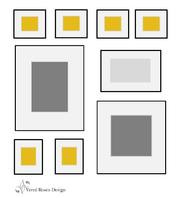 Vered Rosen Design: HOW TO DISPLAY ART - PICTURE GROUPING IDEAS