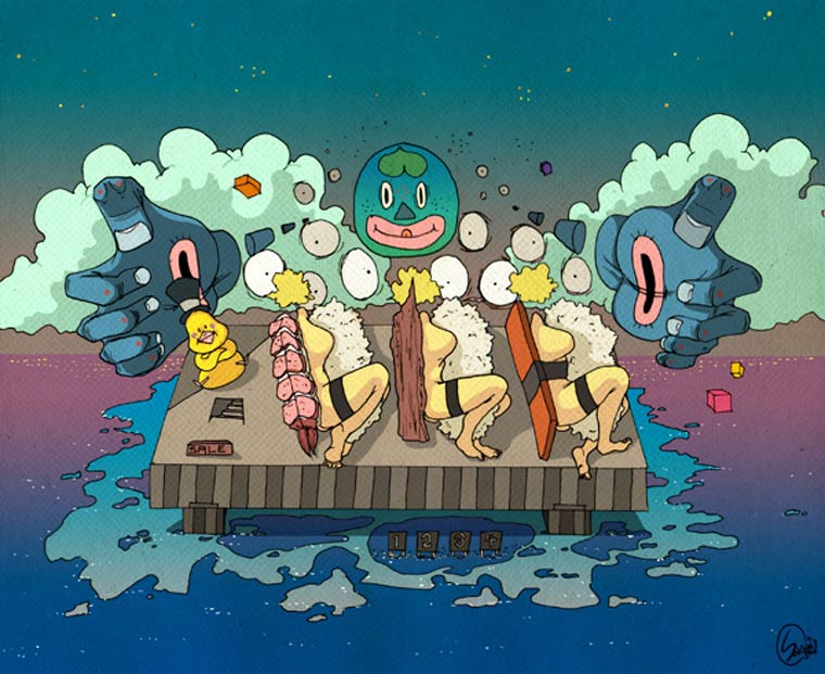 Ilustrações psicodélicas de Choi Sakiroo