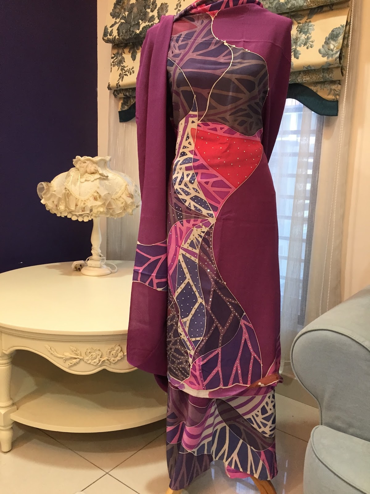 Coretan Kak Mas: Batik Sutera Crepe Terengganu