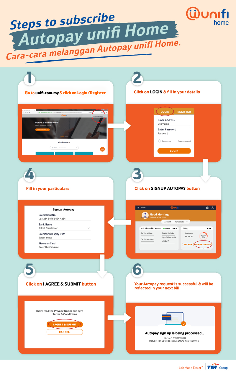 Cara Daftar Auto Payment TM - Cahaya Hayati