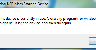Tech Search: "THIS DEVICE IS CURRENTLY IN USE. CLOSE ANY PROGRAMS OR WINDOWS THAT MIGHT BE USING ...