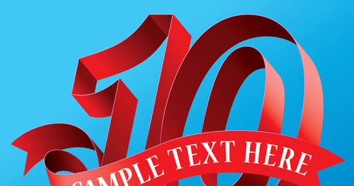 Cursive Ribbon Bold Number 10 ~ vuifah illustrations