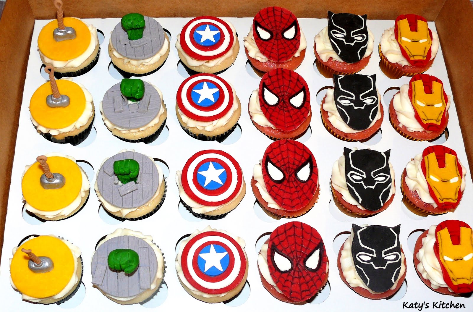 Katy's Kitchen: Marvel Superhero Cupcakes