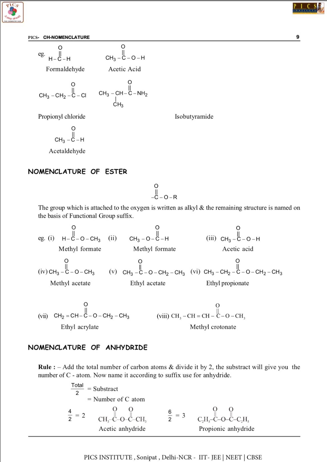 Nomenclature of Organic compounds , Common names & IUPAC names