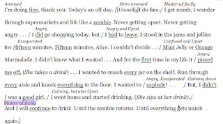 Theatre Geekery: Scoring a Monologue, Part 4 - Putting It All Together