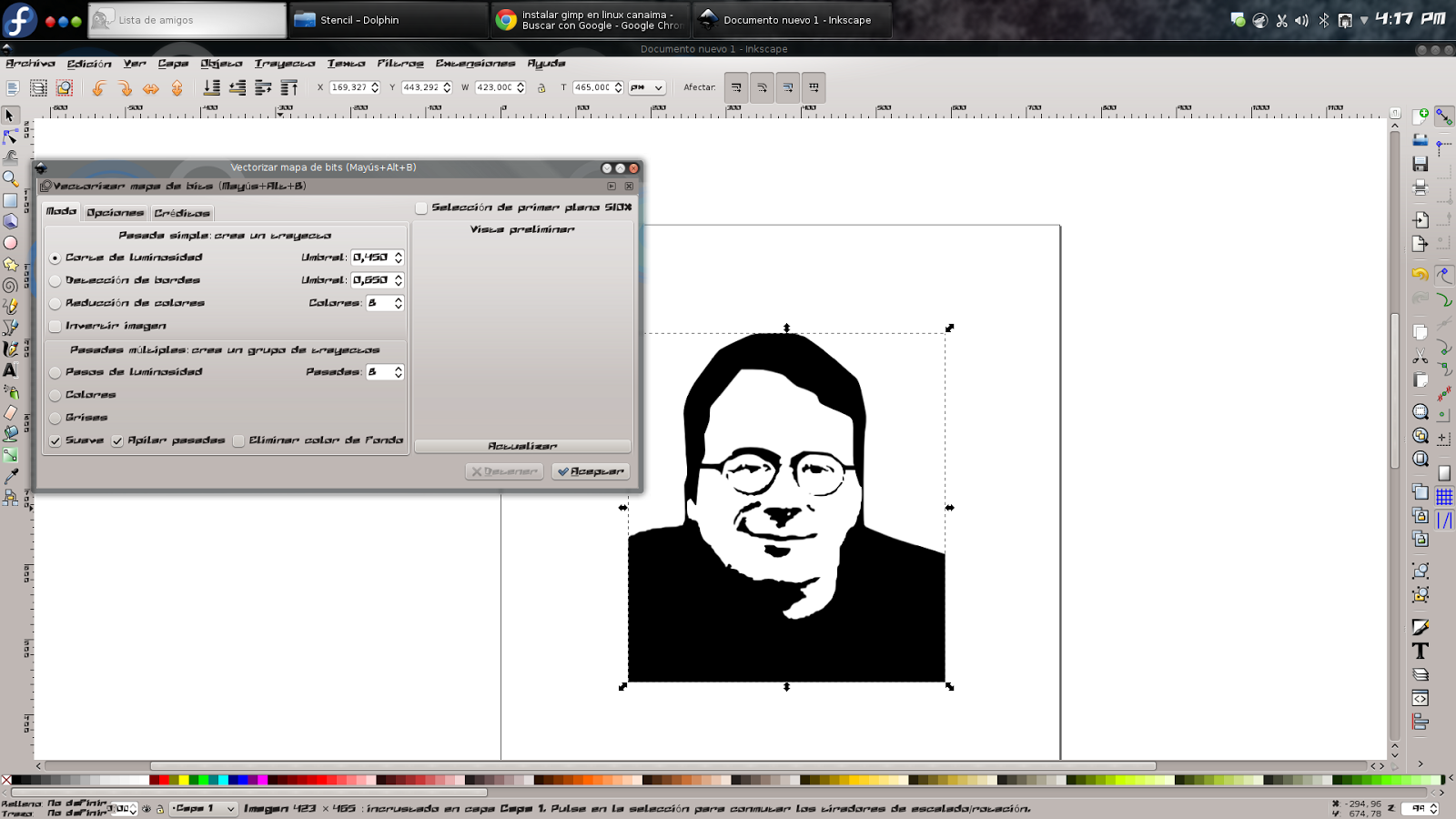 Hacer un Stencil usando Gimp ~ Ronald - L337