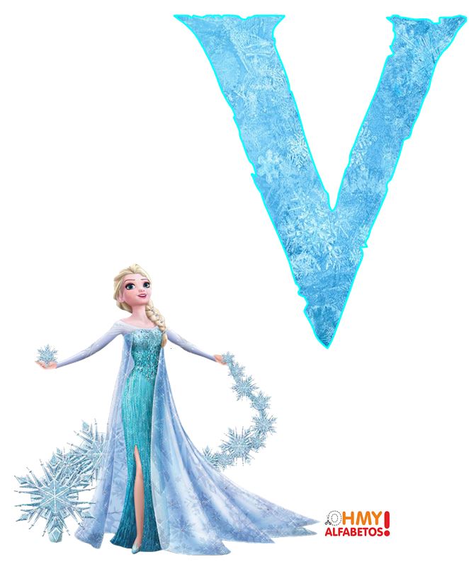 Alfabeto de Elsa de Frozen Haciendo Magia. - Oh my Alfabetos!