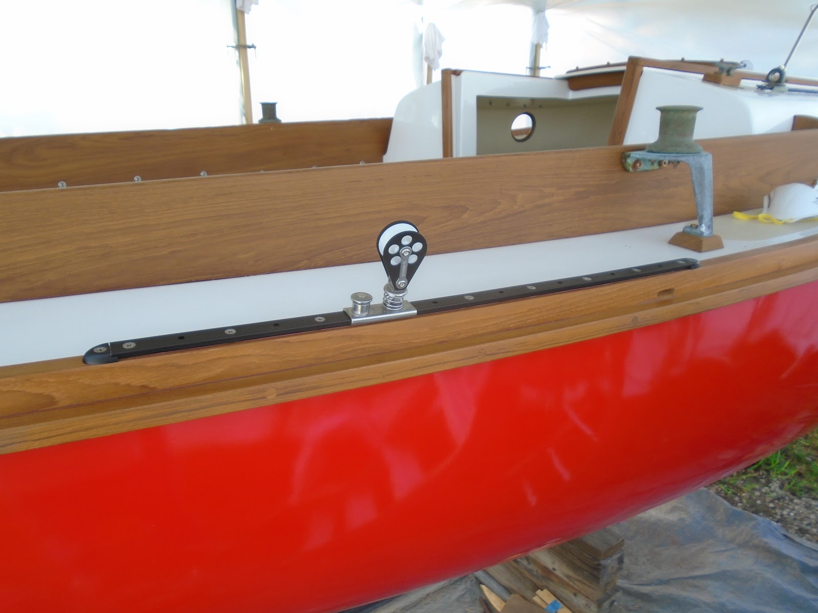 Joule, Cape Dory Typhoon (hull #1044): Installation of Jib Tracks and ...