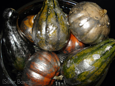 Silver Boxes: "Gilded" Pumpkins & Squash Tutorial