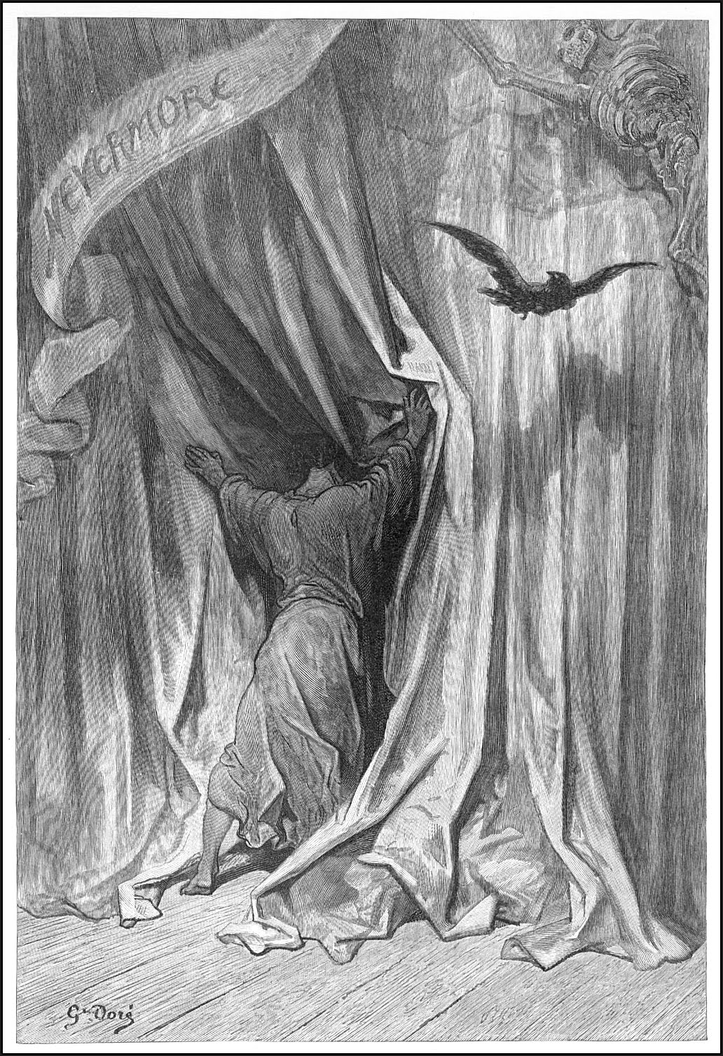 Gustave Dore 1832 ~ 1883 The Raven by Edgar Allan Poe Published by ...