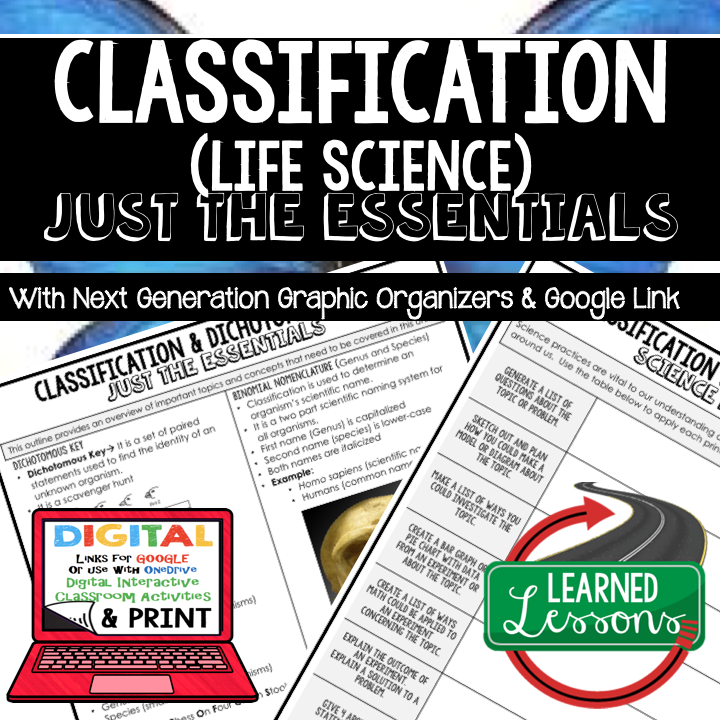 Life Science Just the Essentials Content Outlines, Next Generation ...