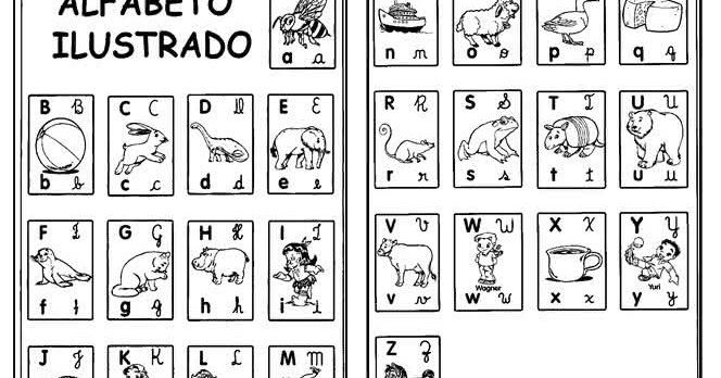 Alfabeto para colorir ilustrado: imprimível - Ver e Fazer