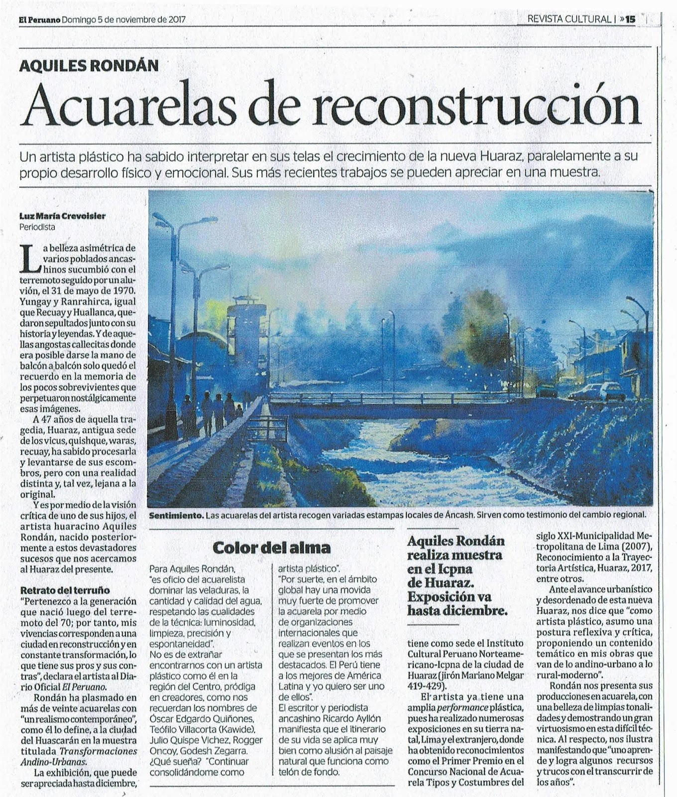 AQUILES RONDAN: ARTICULOS PERIODISTICOS AQUILES RONDAN: ARTICULOS PERIODISTICOS