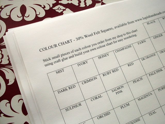 Bugs and Fishes by Lupin: DIY Colour Charts