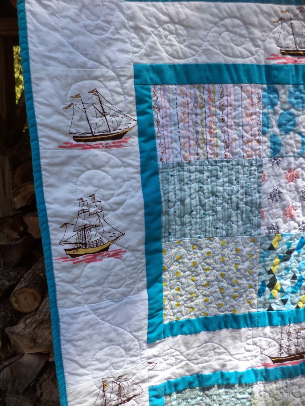 Kat & Cat Quilts: "Salty" Another Sailing Themed Quilt :)