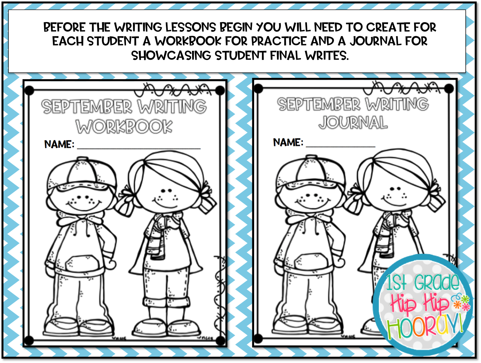 1st Grade Hip Hip Hooray!: Let's Write September...a complete writing ...