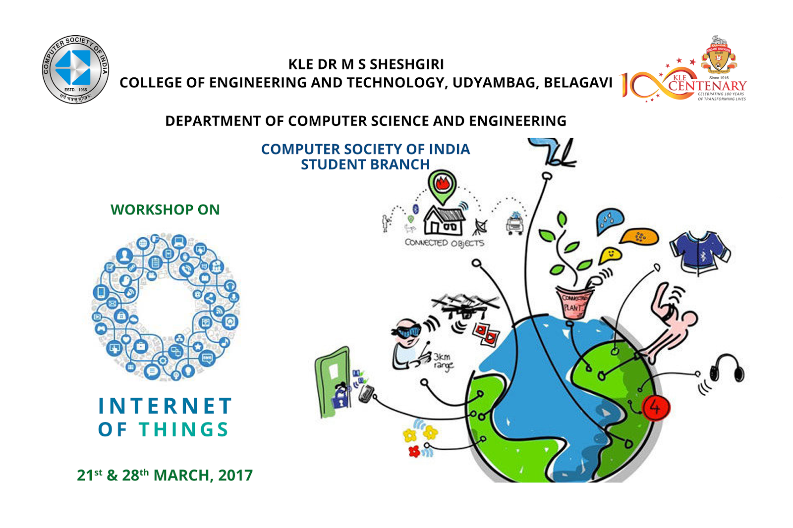 Invited for split workshop on Cloud and IoT - KLE Dr Sheshagiri College ...