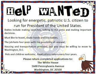 First Grade Fever! by Christie: "Presidential HELP WANTED" Freebie & a ...