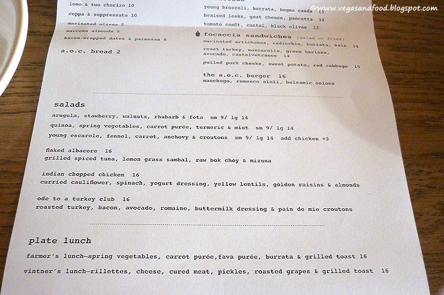 AOC - Beverly Hills - Vegas and Food