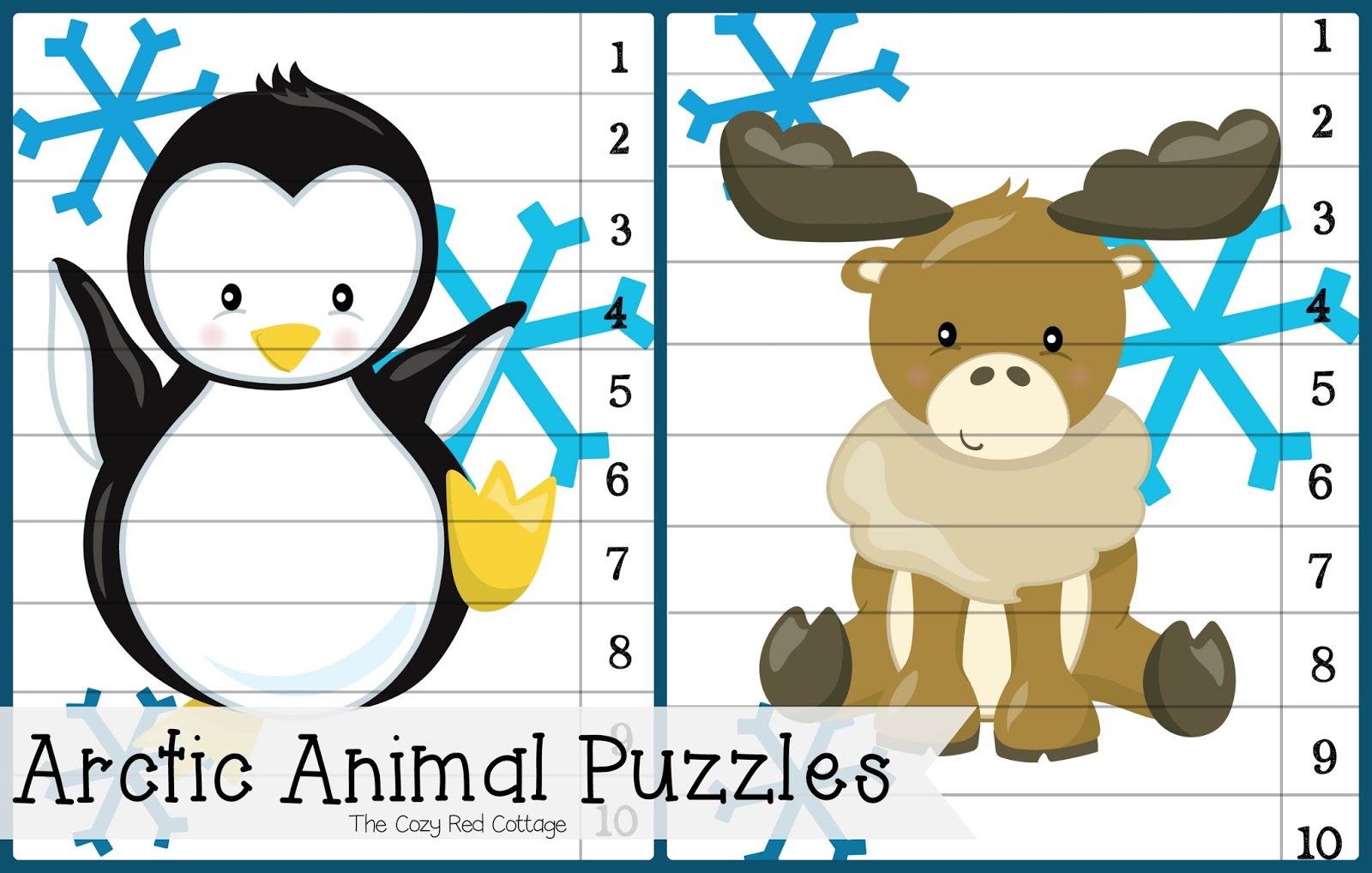 The Cozy Red Cottage: Arctic Animal Puzzles and I Spy Game (Free ...