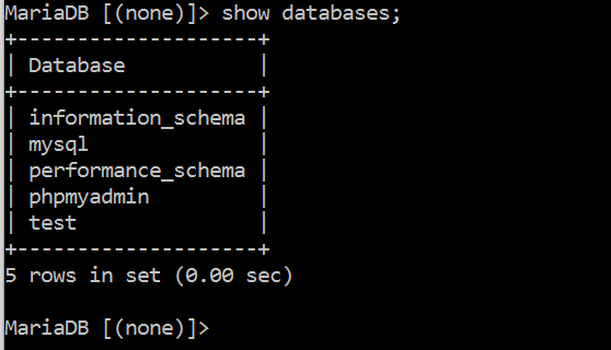 Database Laboratory: Connect and Show Databases in MySQL / MariaDB