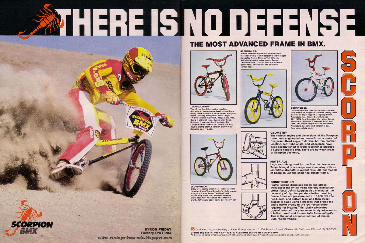 Vintage BMX Ads: THERE IS NO DEFENSE - SCORPION