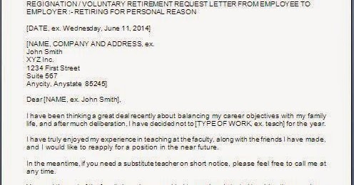 Early Retirement Letter