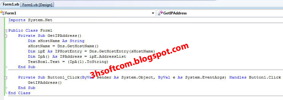 Cara Melihat IP Address Dengan VB.NET - Tips dan trick medapatkan Dollar dari internet