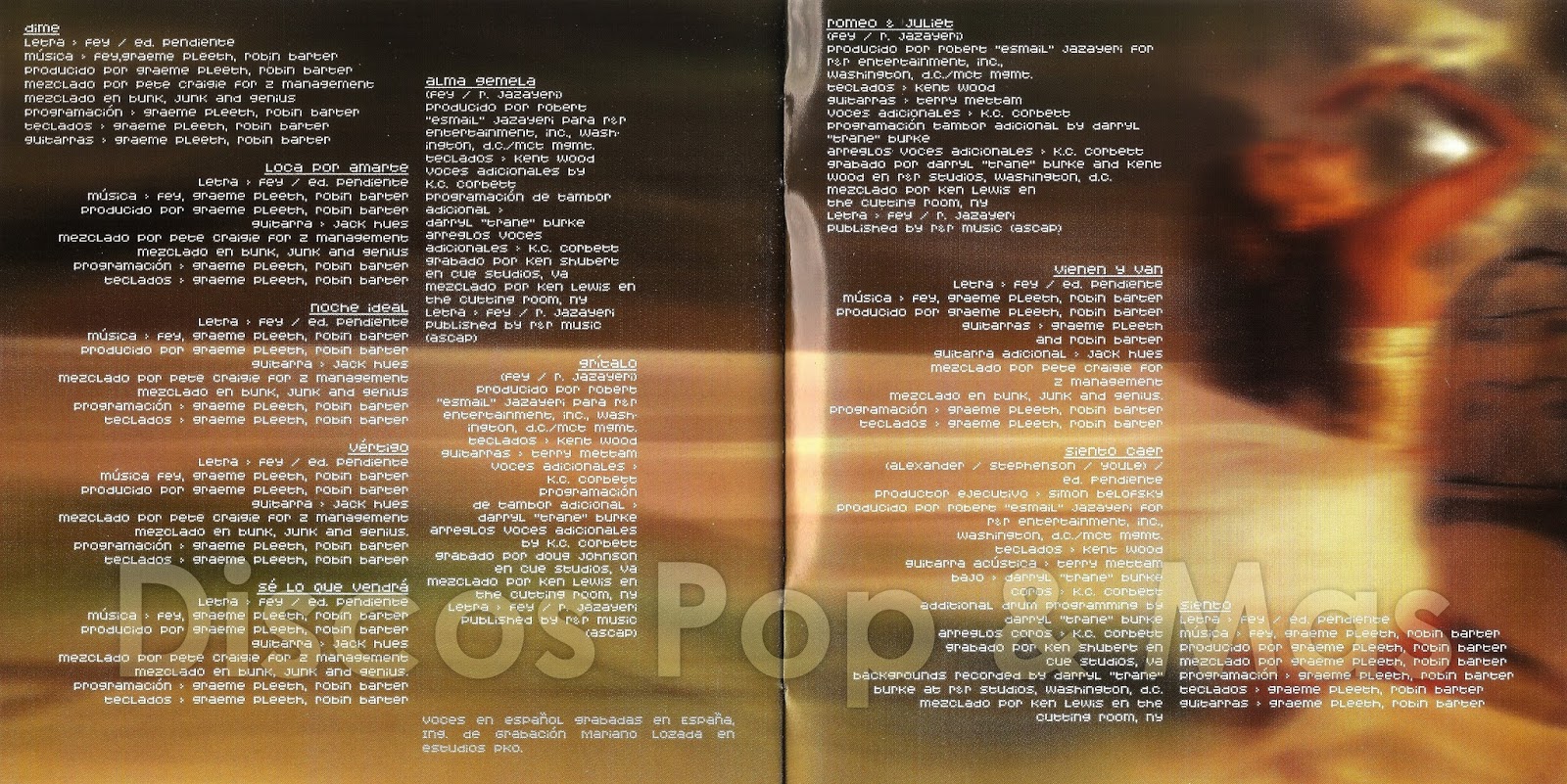 Discos Pop & Mas: Fey - Vertigo