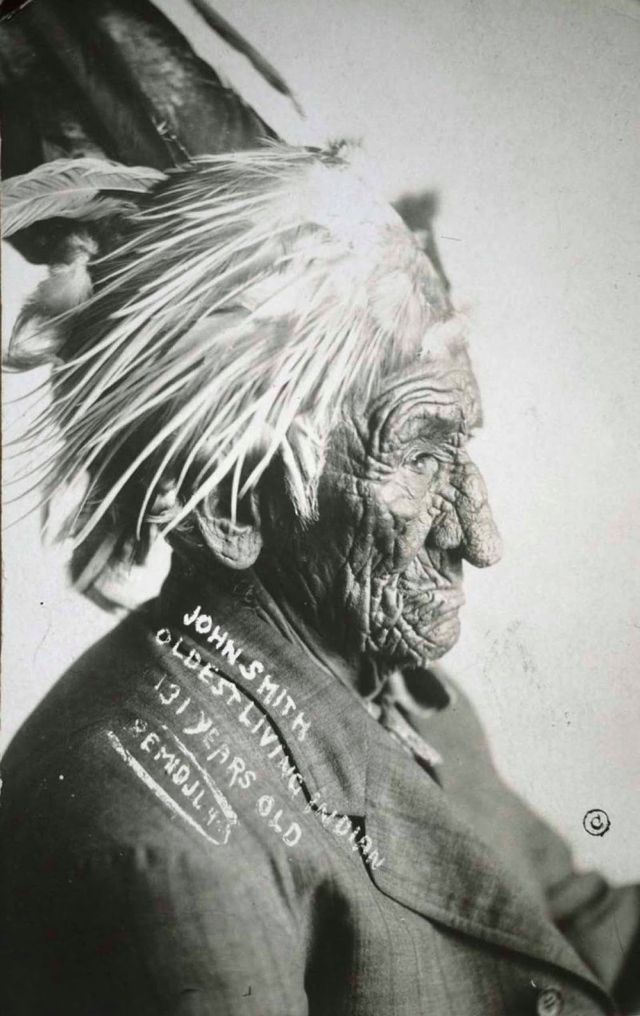 10 Portraits of White Wolf aka Chief John Smith, the Oldest Native ...