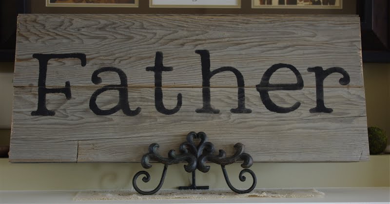 Creative "Try"als: "Father" Wood Sign