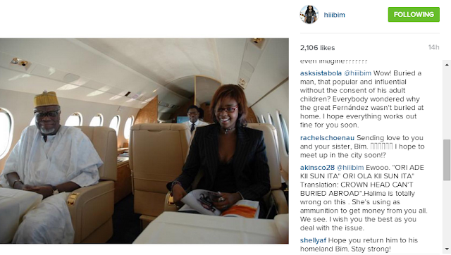 Daughter of late billionaire, Deinde Fernandez, calls out her father's ...