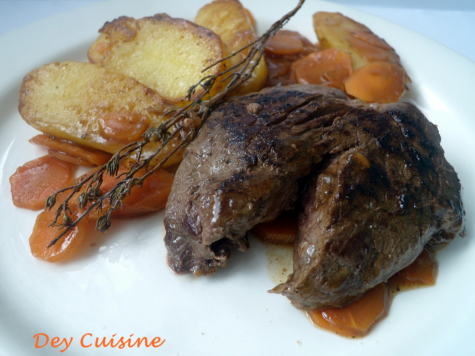 Dey cuisine: Steak de kangourou & légumes sautés