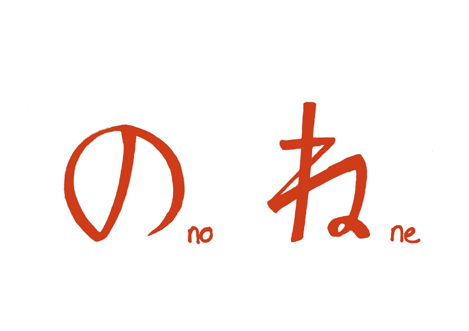 My Sketchblog: Learning Japanese-Hiragana-NO and NE