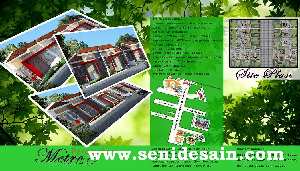 Jasa desain brosur perumahan penampilan menarik minimalis - DESAIN RUMAH 3D