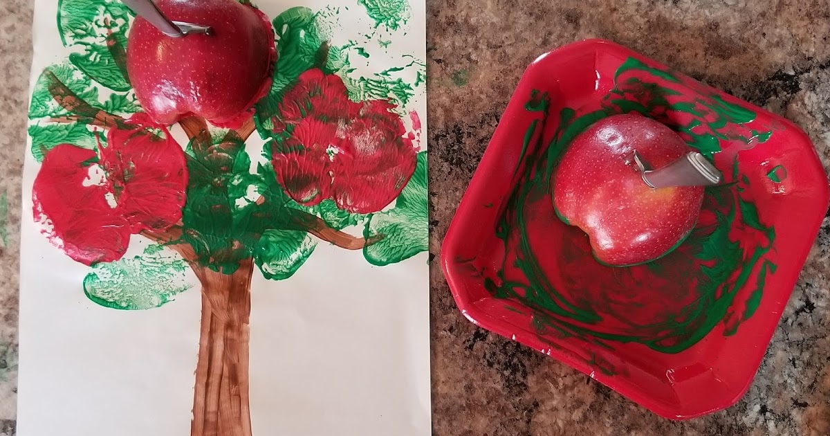 Once Daily DIY: Apple Tree Apple Print Painting