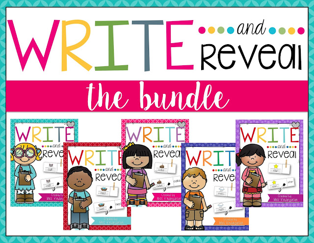 Writing CVC Words with Write and Reveal Cards - Miss Kindergarten