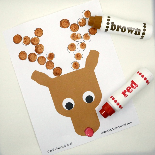 Reindeer Christmas Dot Marker Activity | Still Playing School