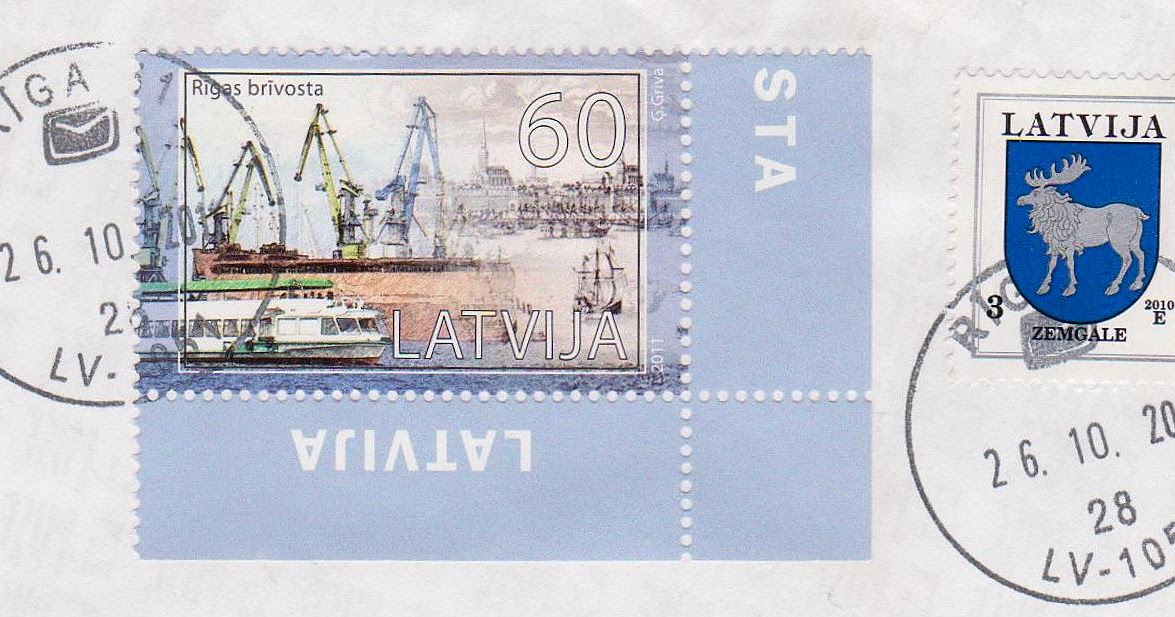 PARAPHILATELY & POSTMARKS: RĪGA, Latvia. Postmark (2011)