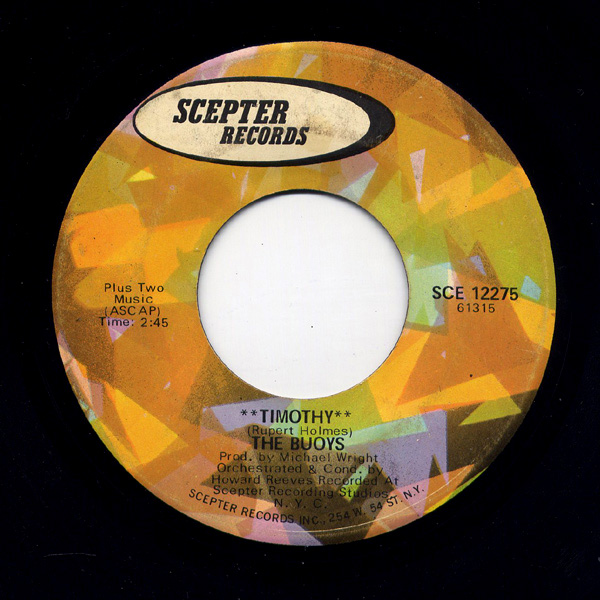 History's Dumpster: Halloween Hits: "Timothy" The Buoys (1971)