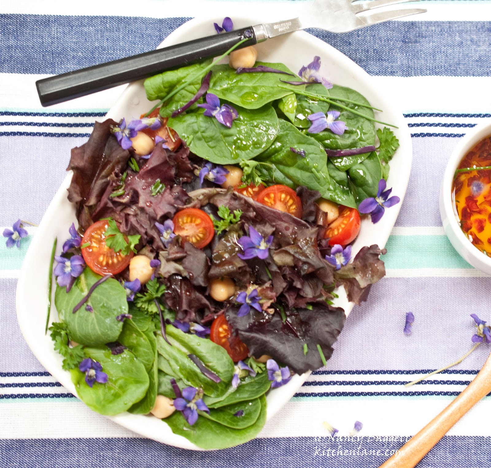 Spectacular Violet and Leafy Greens Salad, Plus a Quick Violet ...