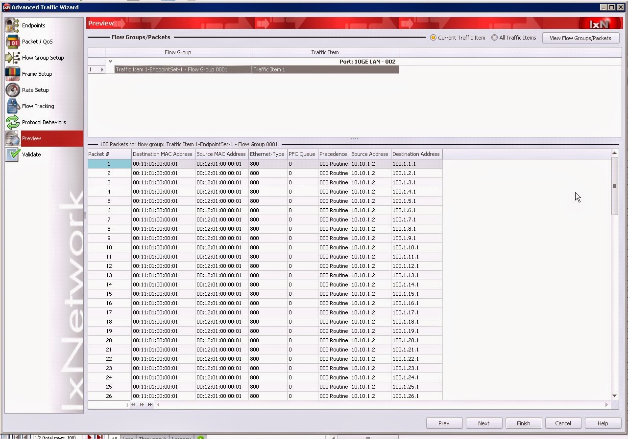 How to IxNetwork: IxNetwork NGPF: Configure 2 BGP peers and run traffic to prefix list