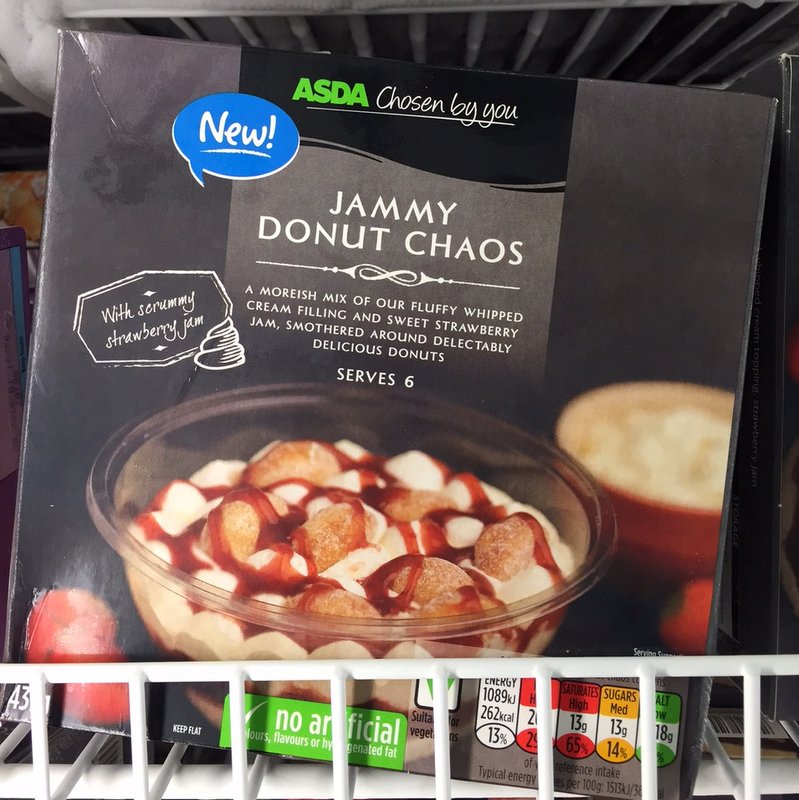 how many calories in a jam doughnut asda